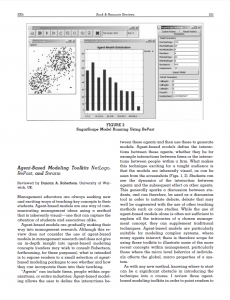 Agent-Based Modeling Toolkits: NetLogo, RePast, and Swarm – Dr Duncan Robertson
